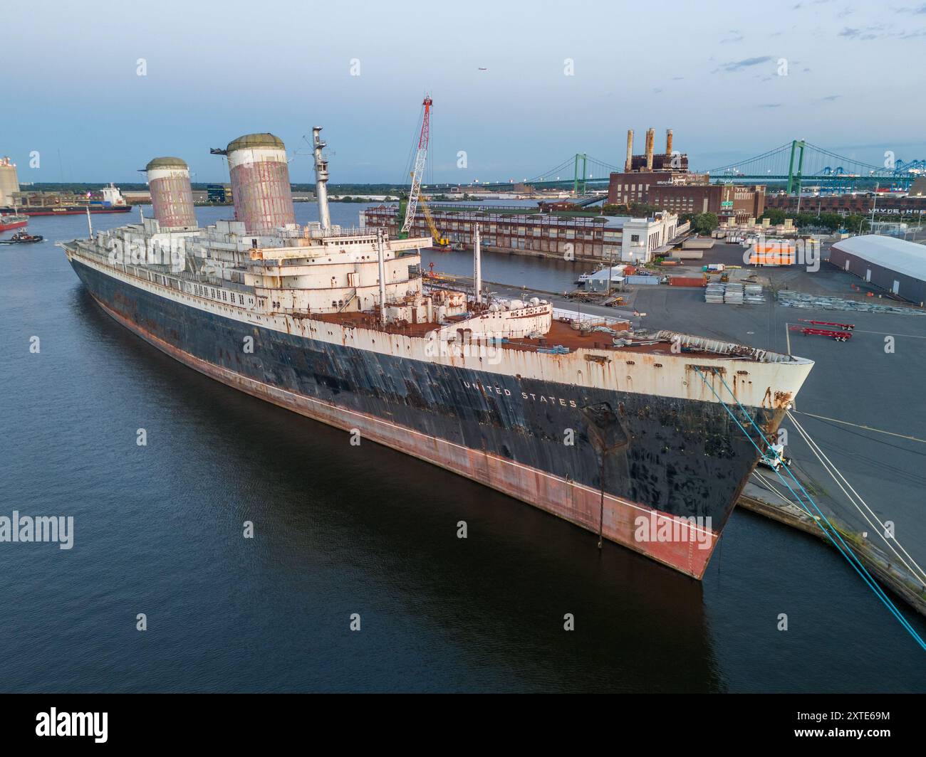 The SS United States berthed in Philadelphia PA USA Stock Photo - Alamy