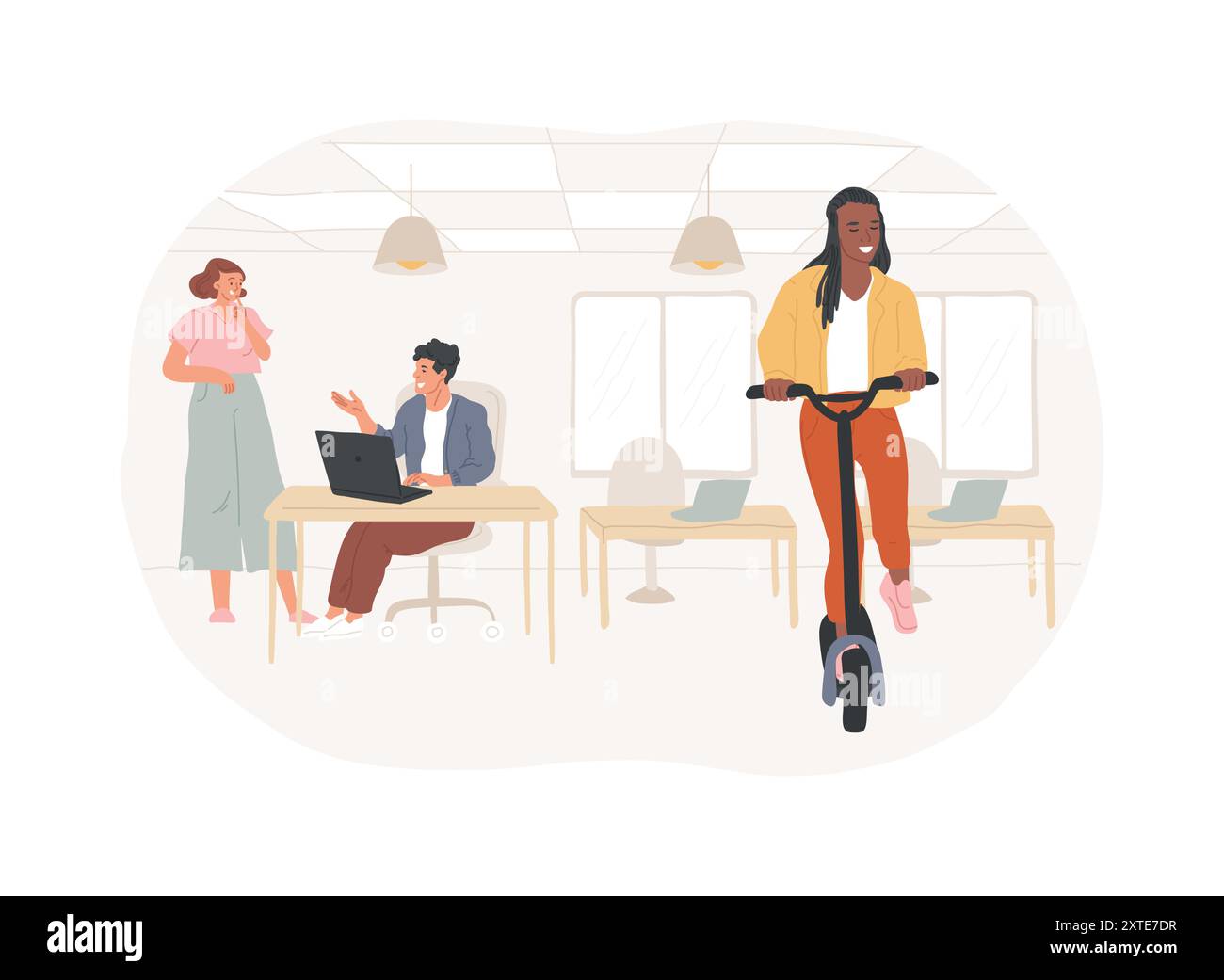 Cartoonish office girl hi-res stock photography and images - Alamy