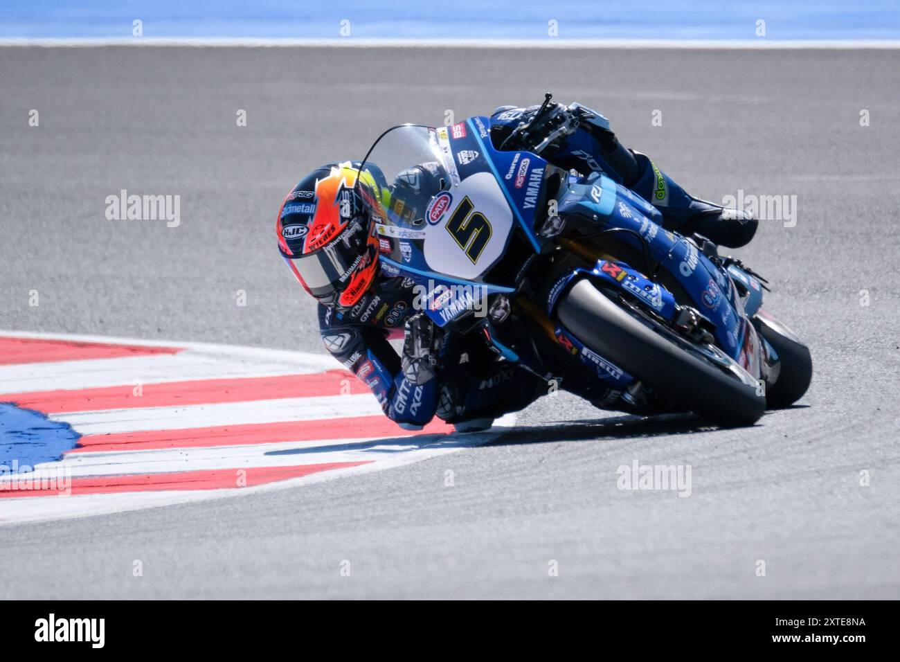(5) Philipp Oettl from Germany of Team GMT94 Yamaha, rides Yamaha YZF ...