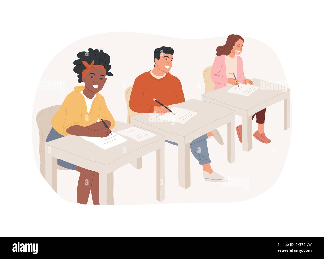 Making notes isolated cartoon vector illustrations Stock Vector Image ...