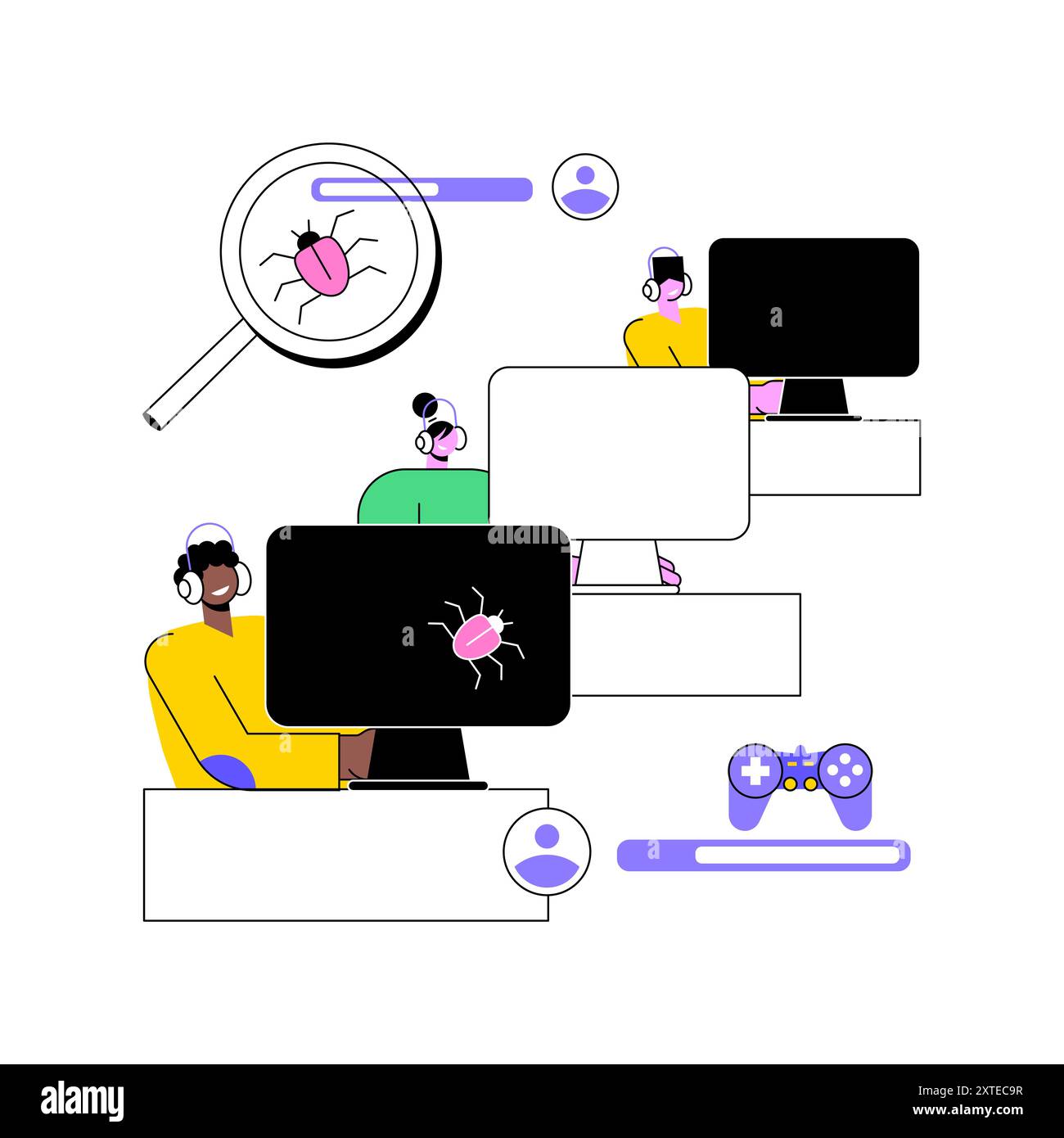 Game Testing Isolated Cartoon Vector Illustrations Stock Vector Image And Art Alamy