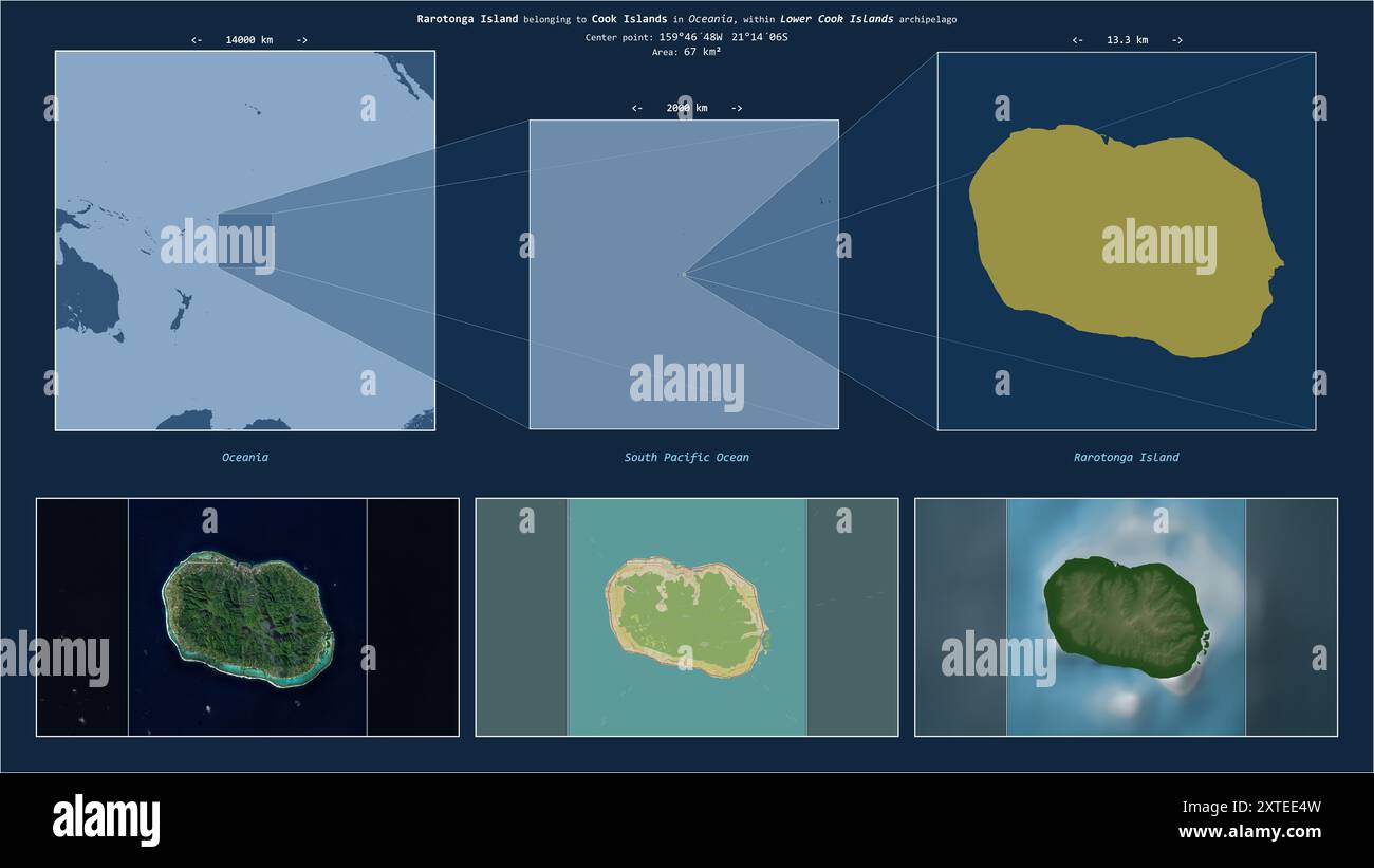 Rarotonga Island in the South Pacific Ocean - belonging to Cook Islands ...