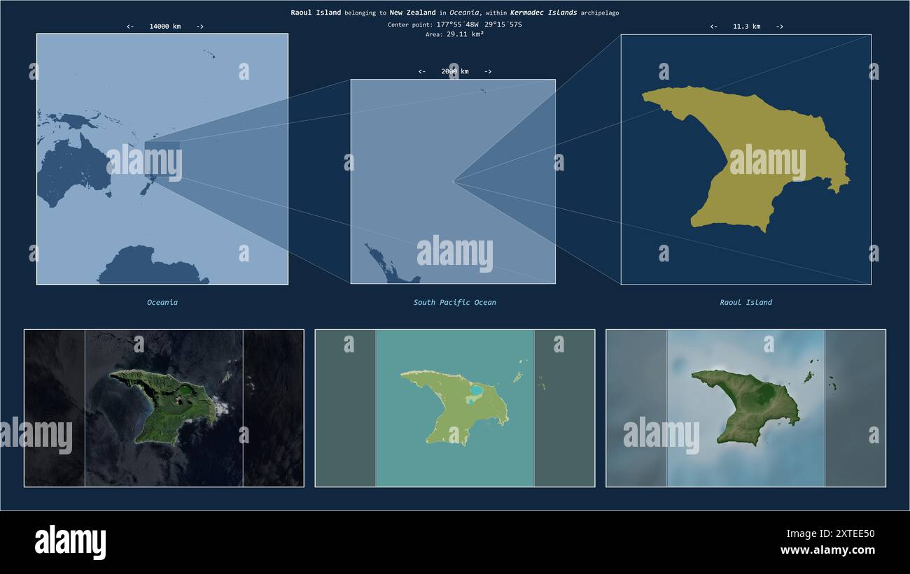 Raoul Island in the South Pacific Ocean - belonging to New Zealand ...