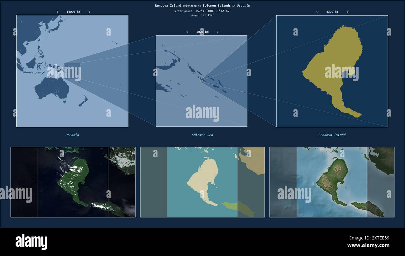 Rendova Island in the Solomon Sea - belonging to Solomon Islands ...