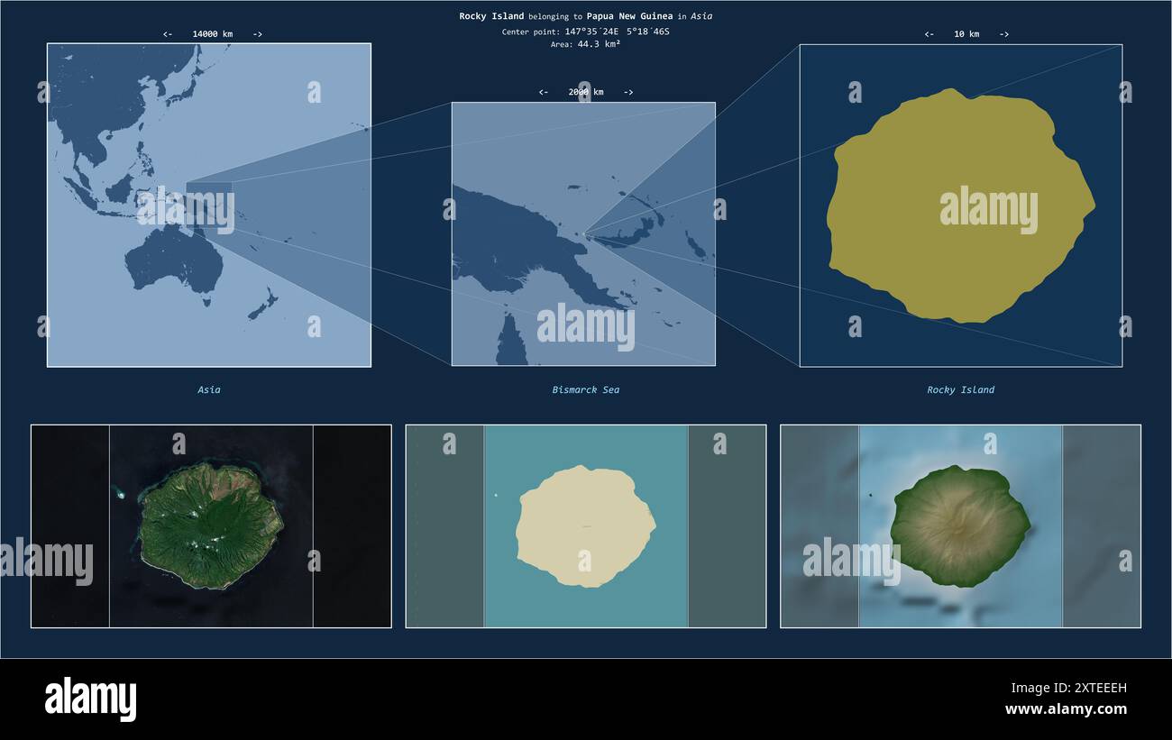 Rocky Island in the Bismarck Sea - belonging to Papua New Guinea ...