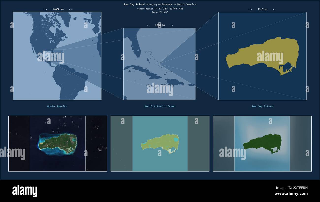 Rum Cay Island in the North Atlantic Ocean - belonging to Bahamas ...