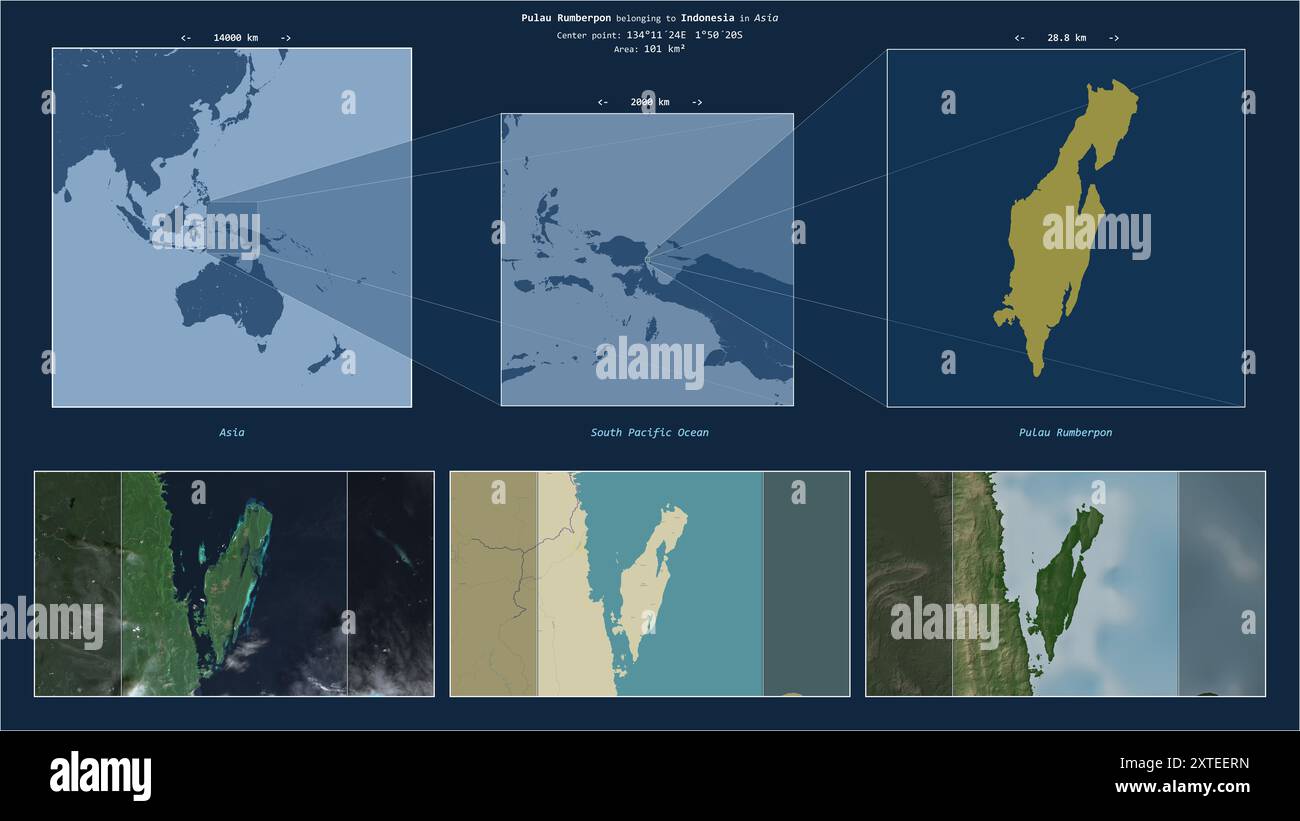 Pulau Rumberpon in the South Pacific Ocean - belonging to Indonesia ...