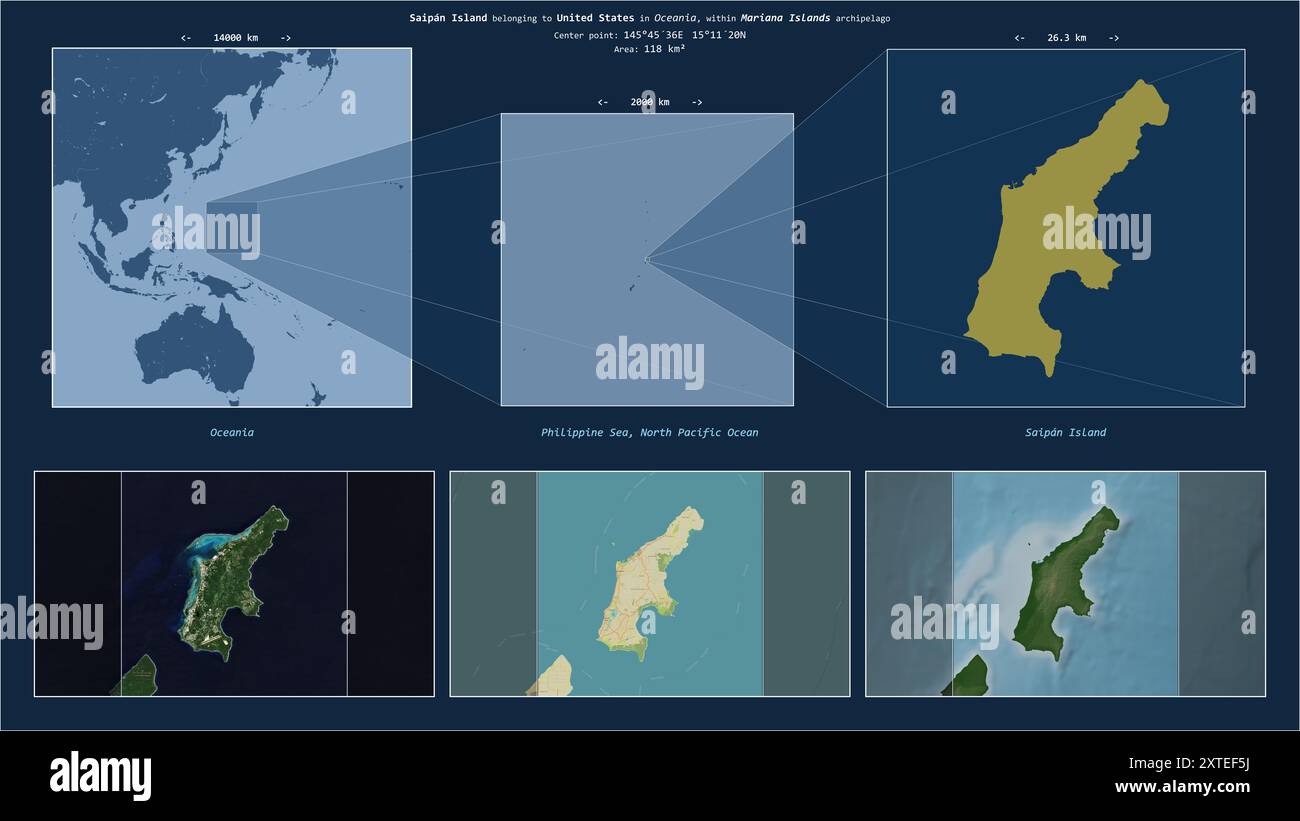 Mariana islands and map and saipan hi-res stock photography and images ...
