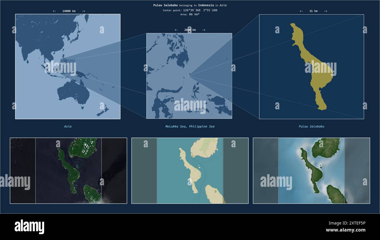 Pulau Salebabu in the Molukka Sea - belonging to Indonesia. Described ...