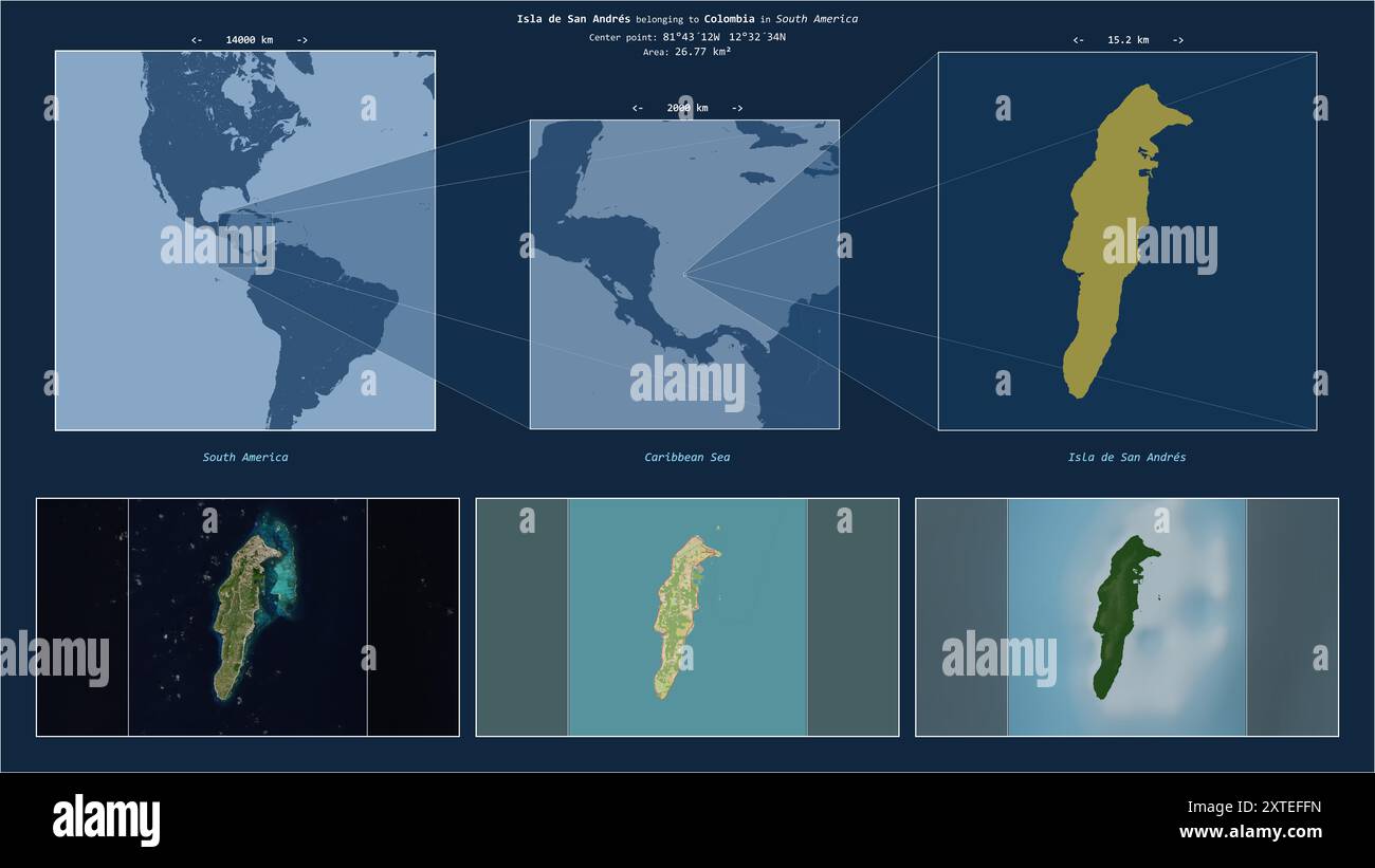 San andres island map hi-res stock photography and images - Alamy
