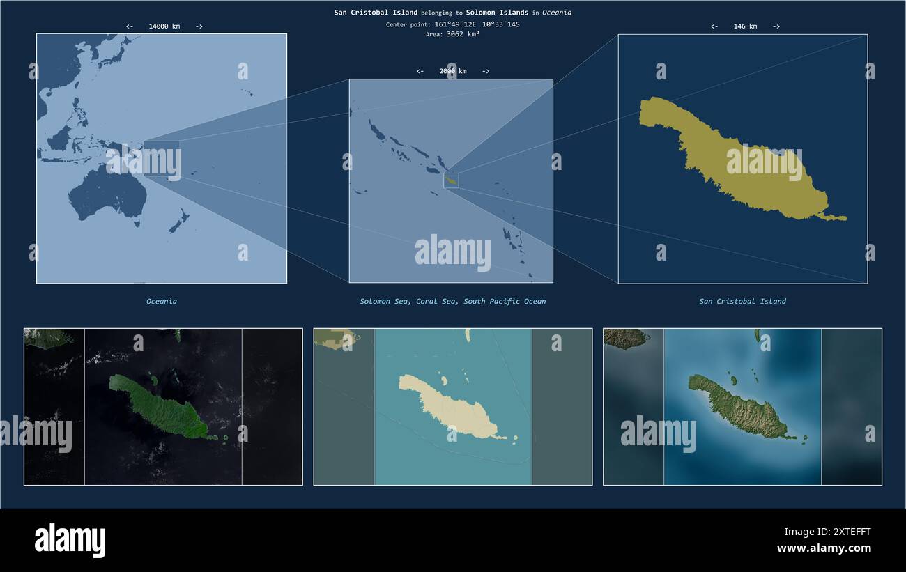 San Cristobal Island in the Coral Sea - belonging to Solomon Islands ...