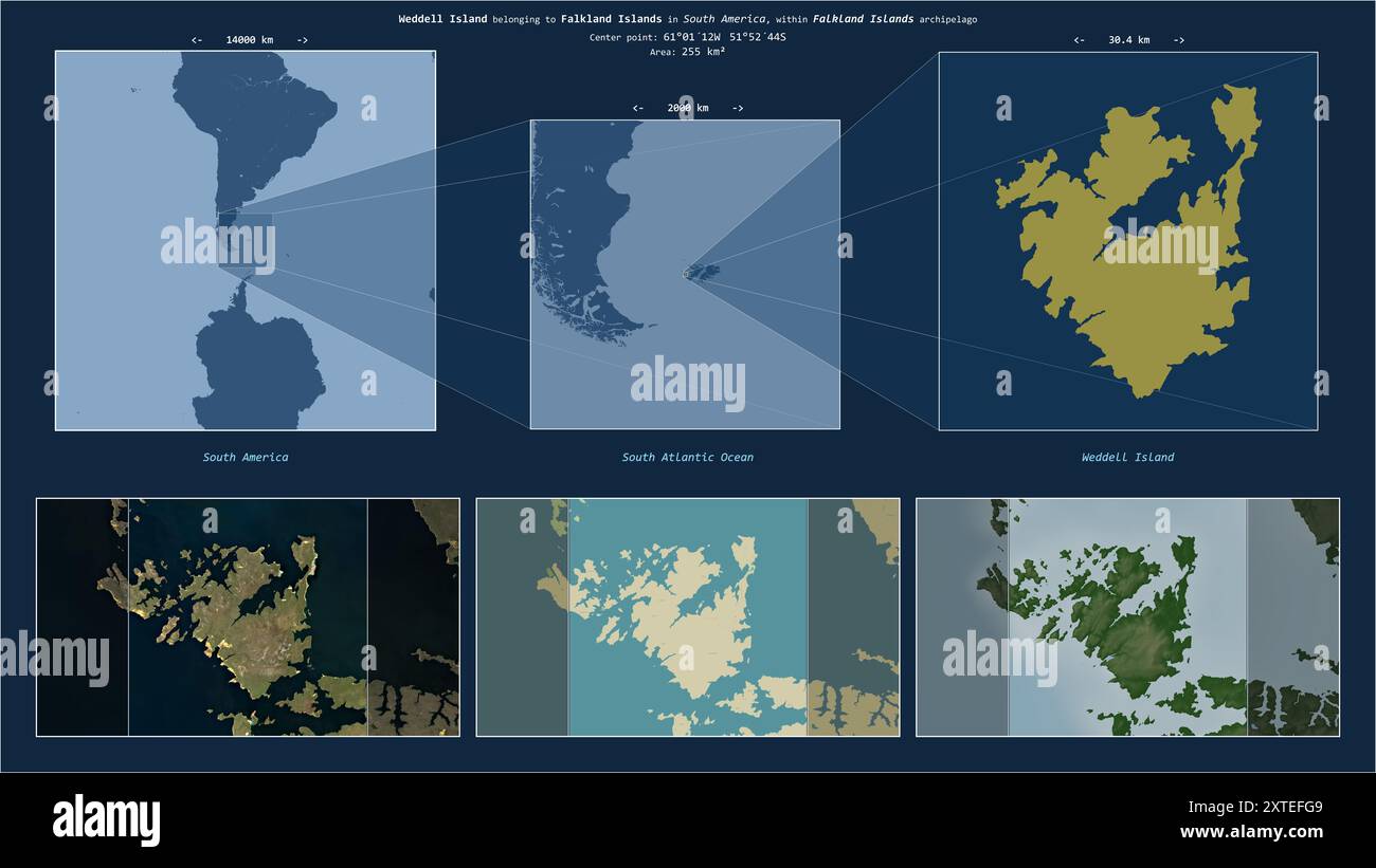 Weddell Island in the South Atlantic Ocean - belonging to Falkland ...