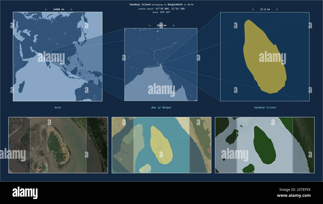 Sandwip Island in the Bay of Bengal - belonging to Bangladesh ...