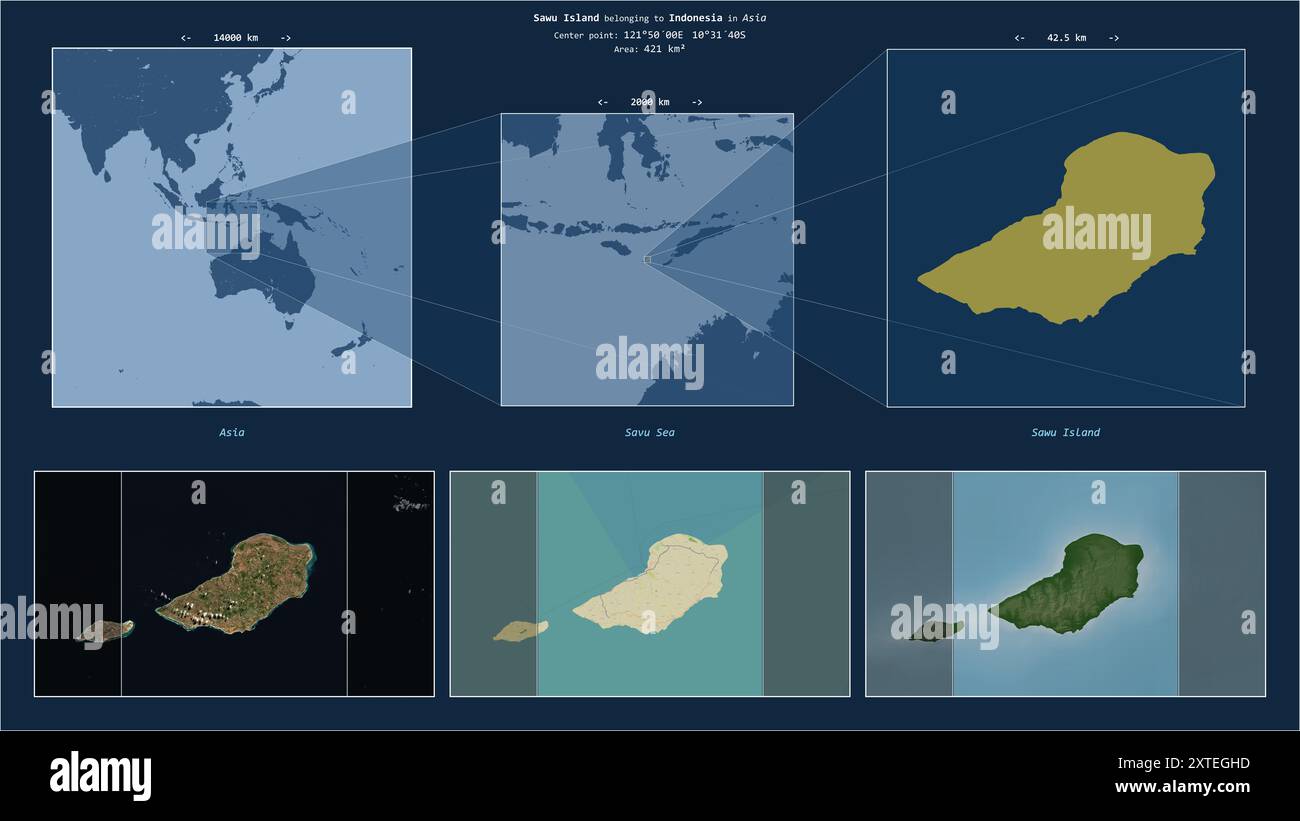 Sawu Island in the Savu Sea - belonging to Indonesia. Described ...