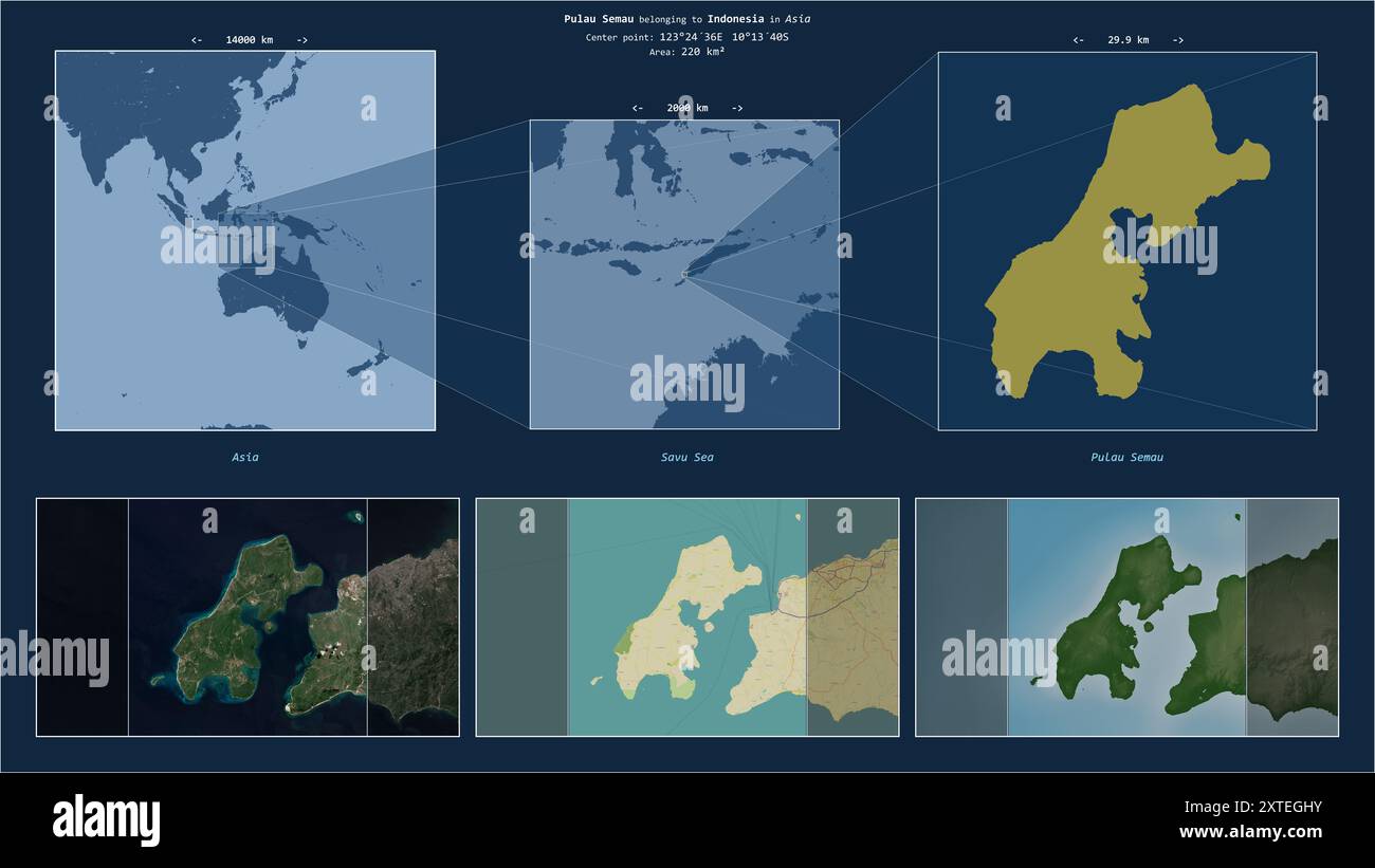 Pulau Semau in the Savu Sea - belonging to Indonesia. Described ...