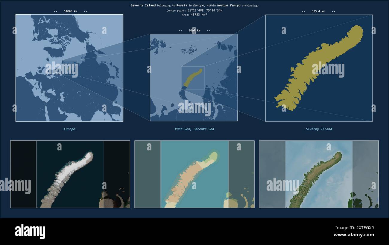 Severny Island in the Kara Sea - belonging to Russia. Described ...