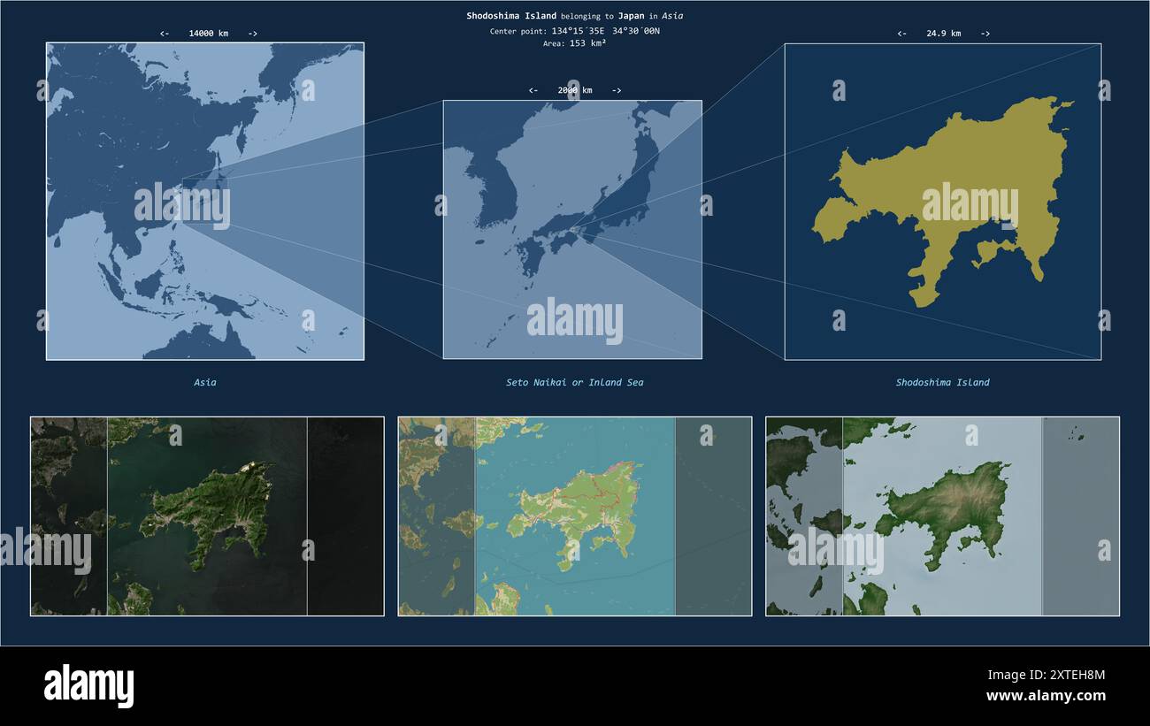 Shodoshima Island in the Seto Naikai or Inland Sea - belonging to Japan ...