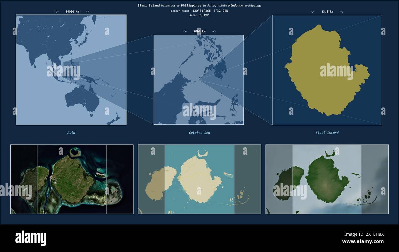 Siasi Island in the Celebes Sea - belonging to Philippines. Described ...