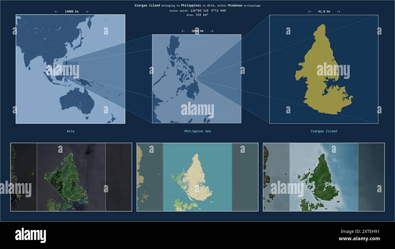 Siargao Island in the Philippine Sea - belonging to Philippines ...