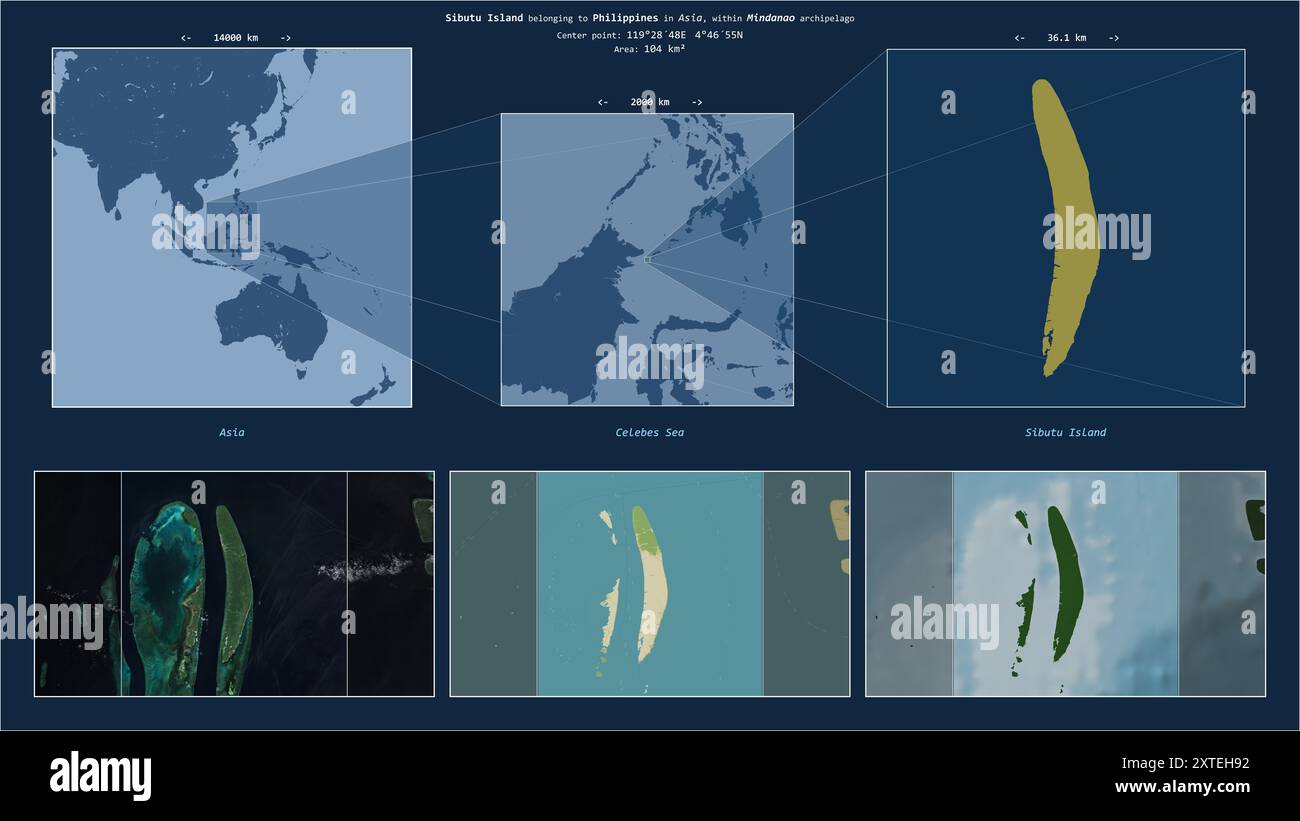 Sibutu Island in the Celebes Sea - belonging to Philippines. Described ...