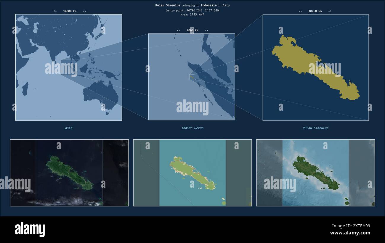 Pulau Simeulue in the Indian Ocean - belonging to Indonesia. Described ...
