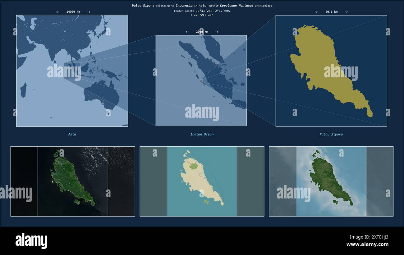 Pulau Sipora in the Indian Ocean - belonging to Indonesia. Described ...