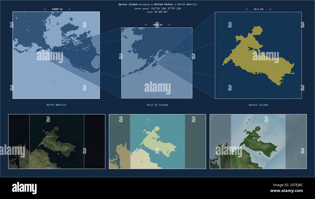 Spruce Island in the Gulf of Alaska - belonging to United States ...