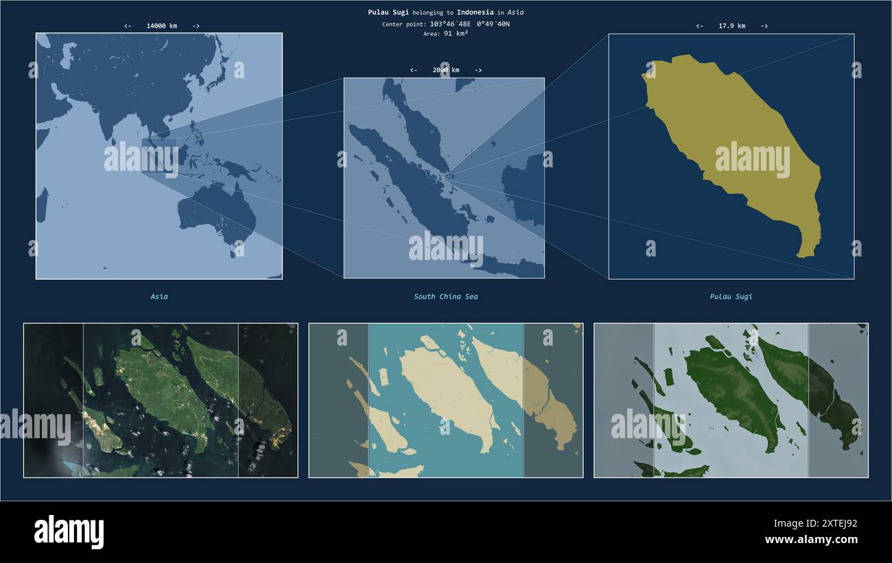 Pulau Sugi in the South China Sea - belonging to Indonesia. Described ...