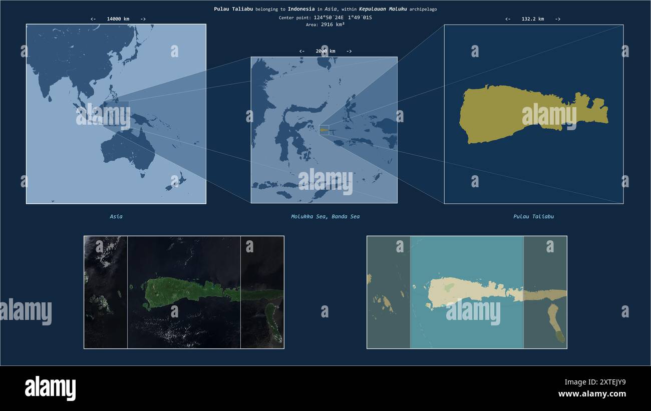 Pulau Taliabu in the Banda Sea - belonging to Indonesia. Described ...