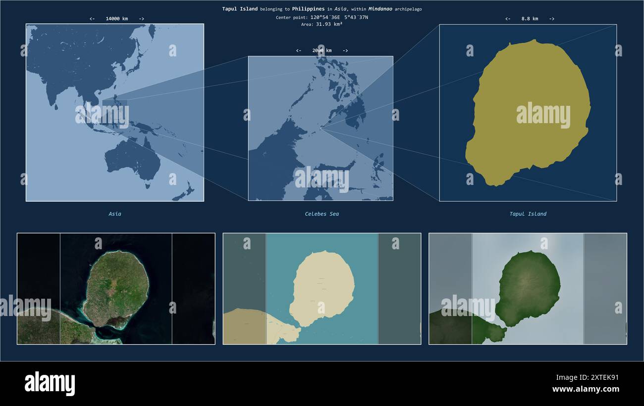 Tapul Island in the Celebes Sea - belonging to Philippines. Described ...