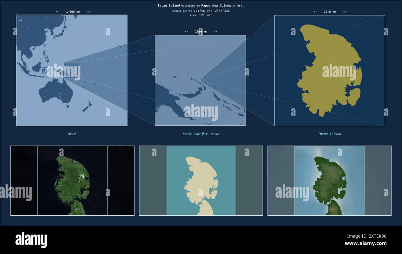 Tatau Island in the South Pacific Ocean - belonging to Papua New Guinea ...