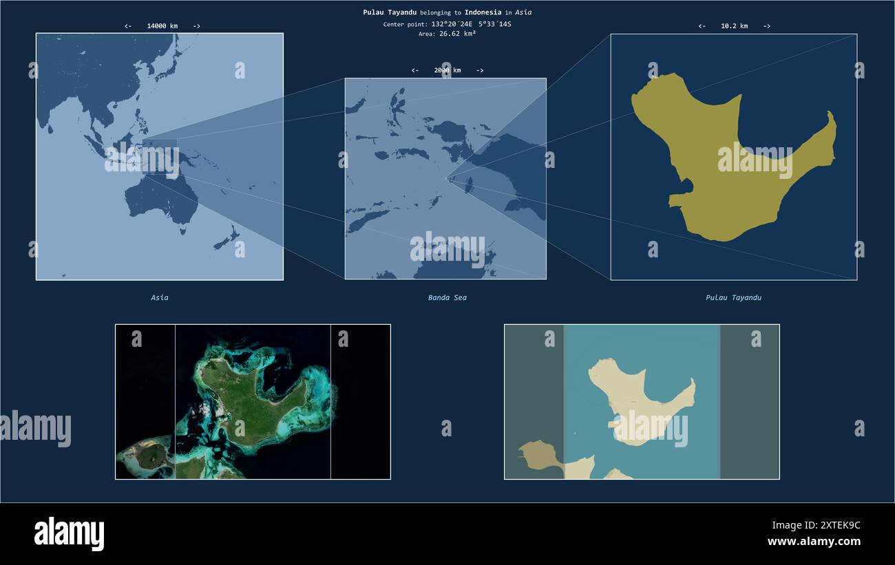 Pulau Tayandu in the Banda Sea - belonging to Indonesia. Described ...