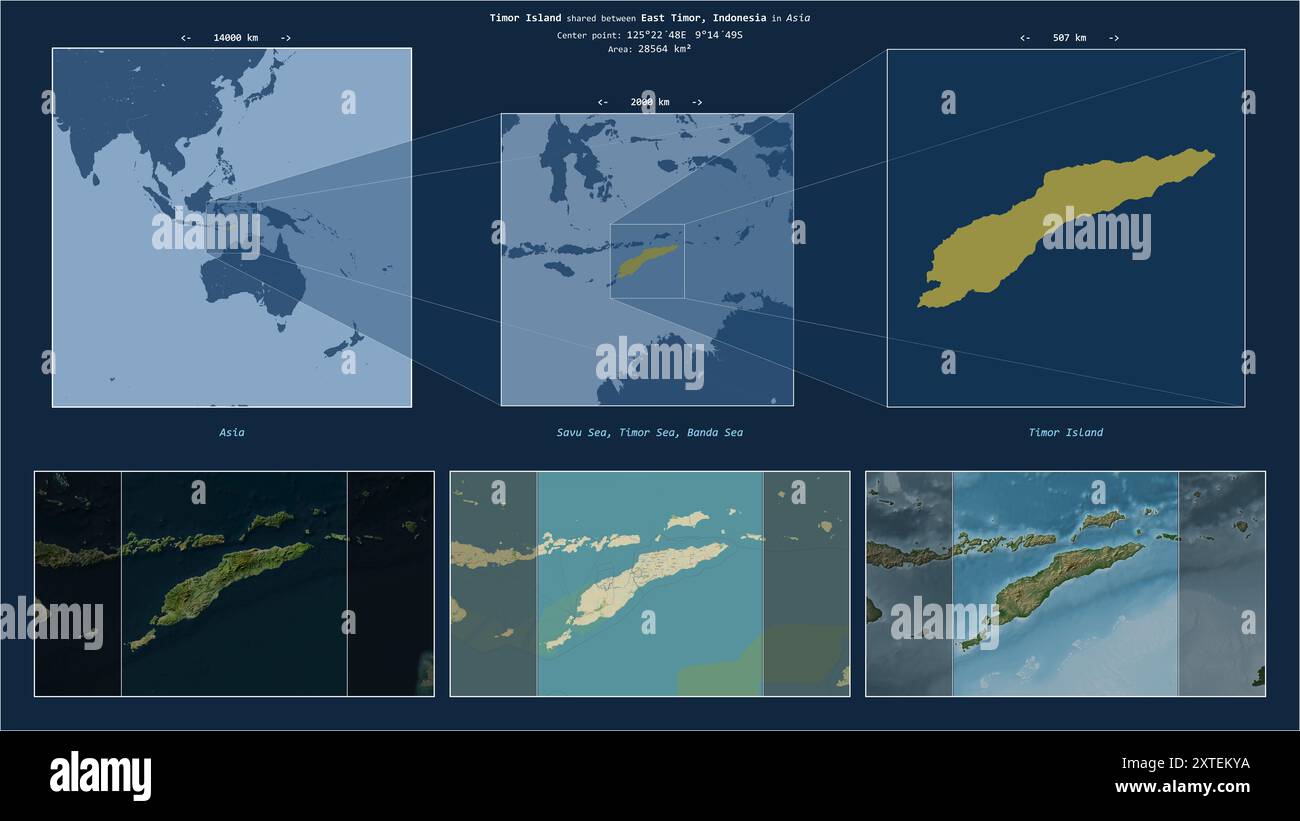 Timor Island in the Savu Sea - shared between: East Timor, Indonesia ...