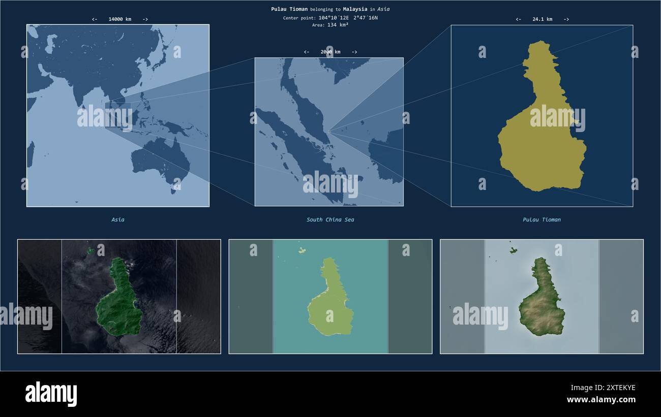 Island tioman island map hi-res stock photography and images - Alamy