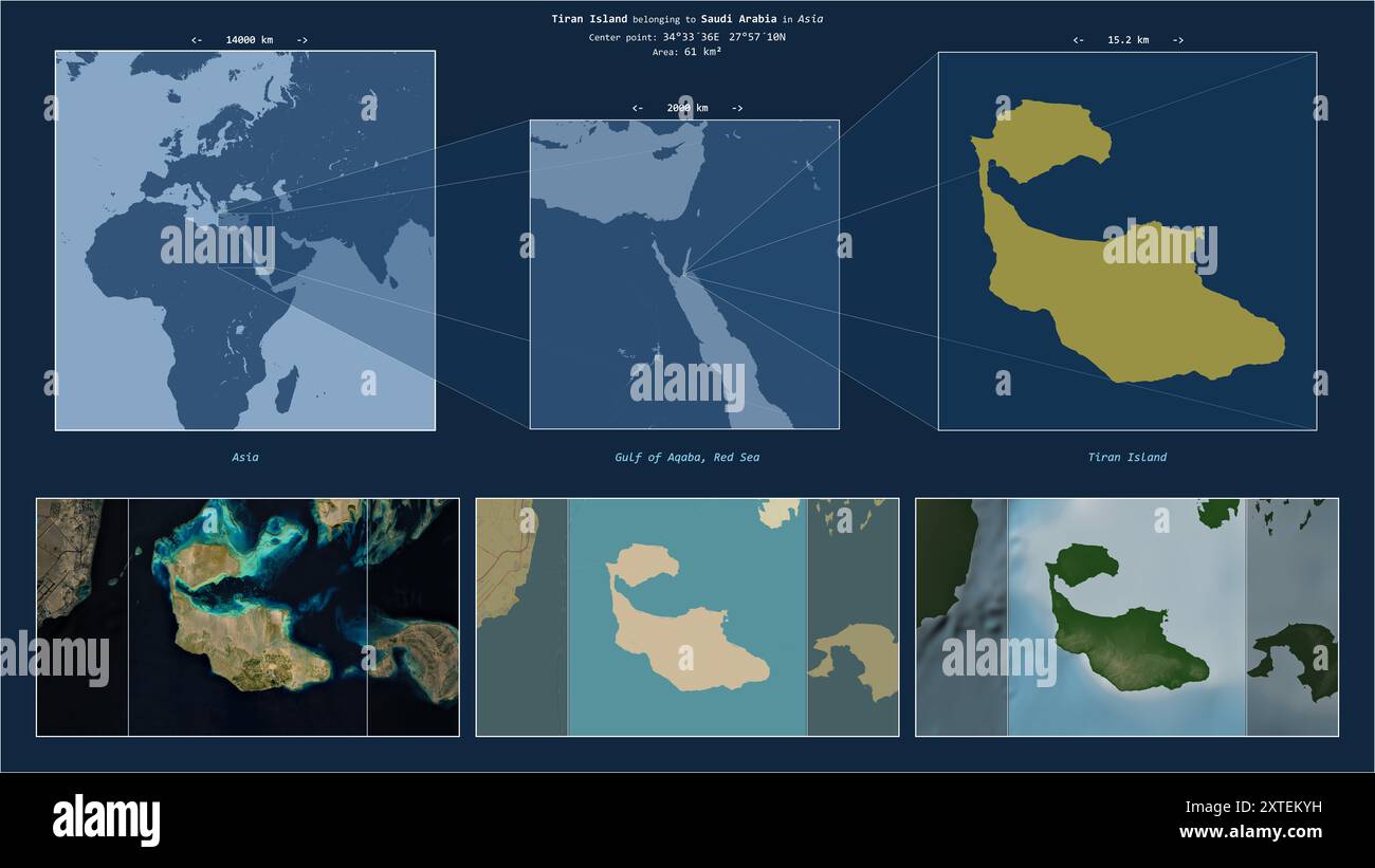Tiran Island in the Red Sea - belonging to Saudi Arabia. Described ...