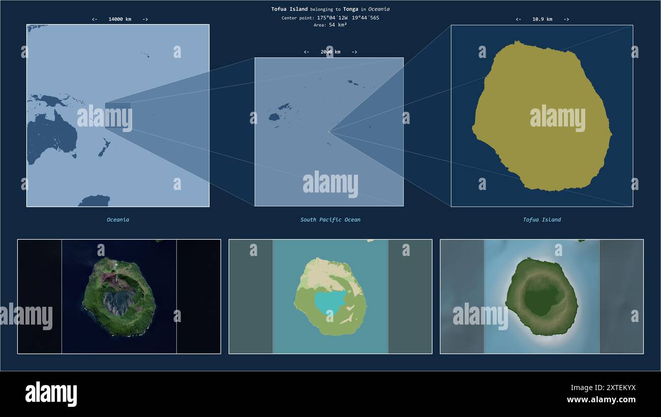 Tofua Island in the South Pacific Ocean - belonging to Tonga. Described ...