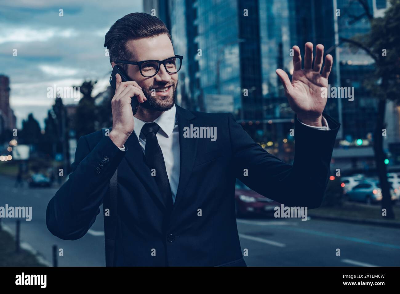 Waving standing authority smiling hi-res stock photography and images ...