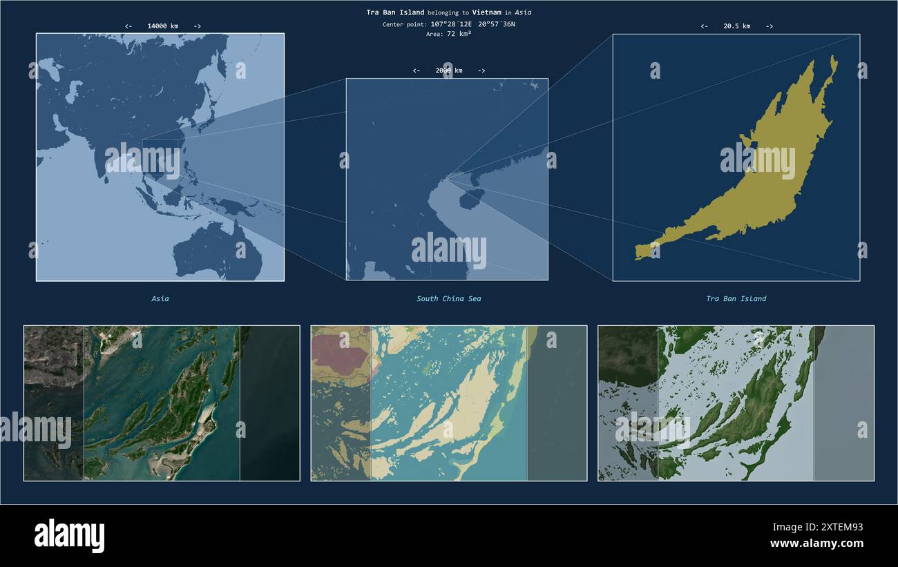 Tra Ban Island in the South China Sea - belonging to Vietnam. Described ...