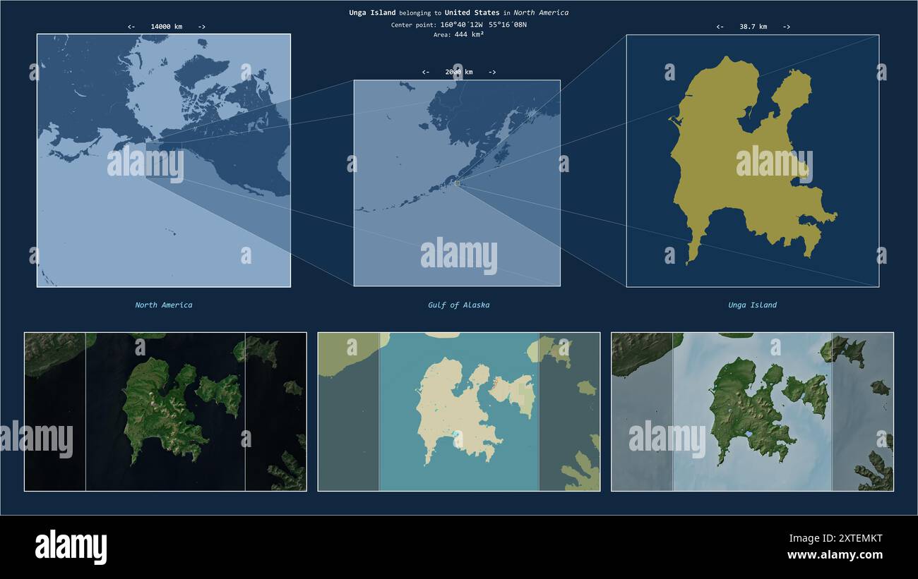 Unga Island in the Gulf of Alaska - belonging to United States ...