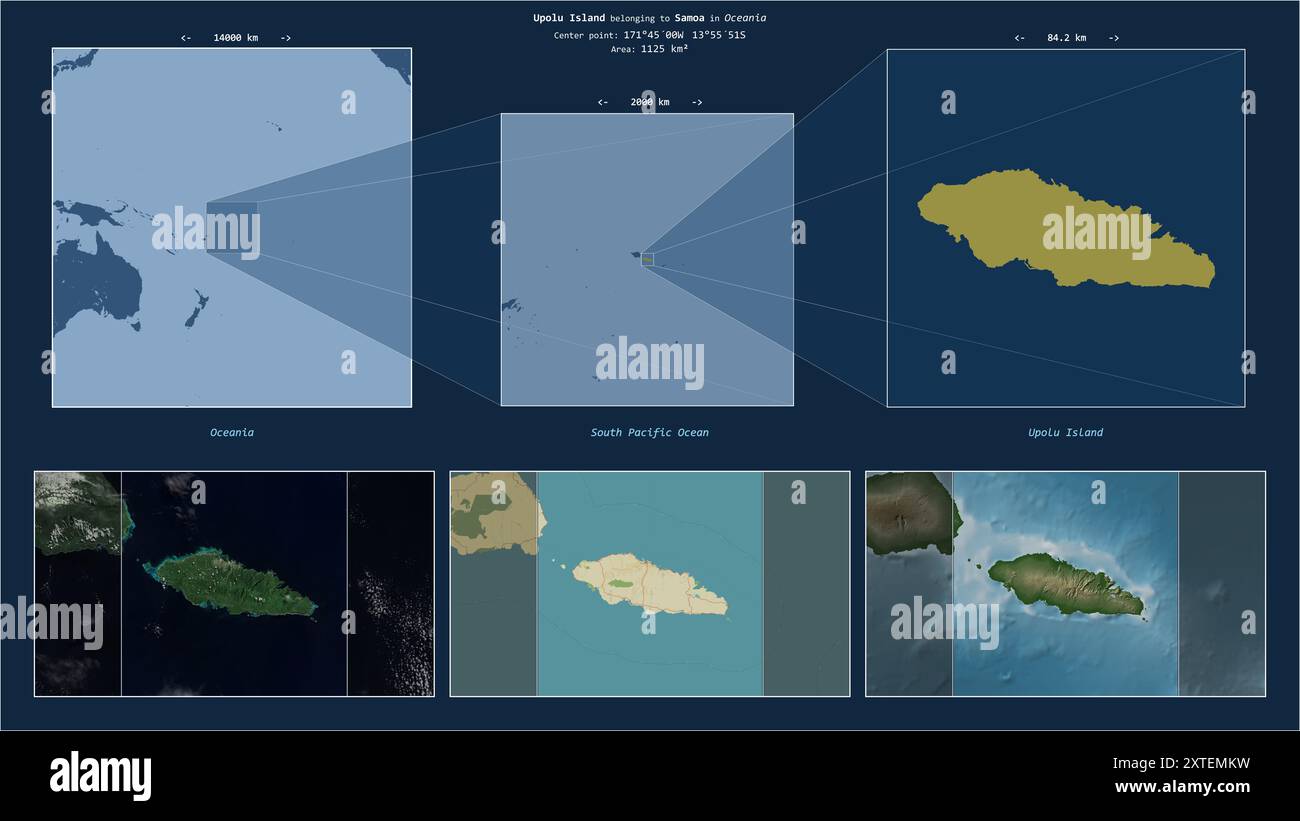 Upolu Island in the South Pacific Ocean - belonging to Samoa. Described ...