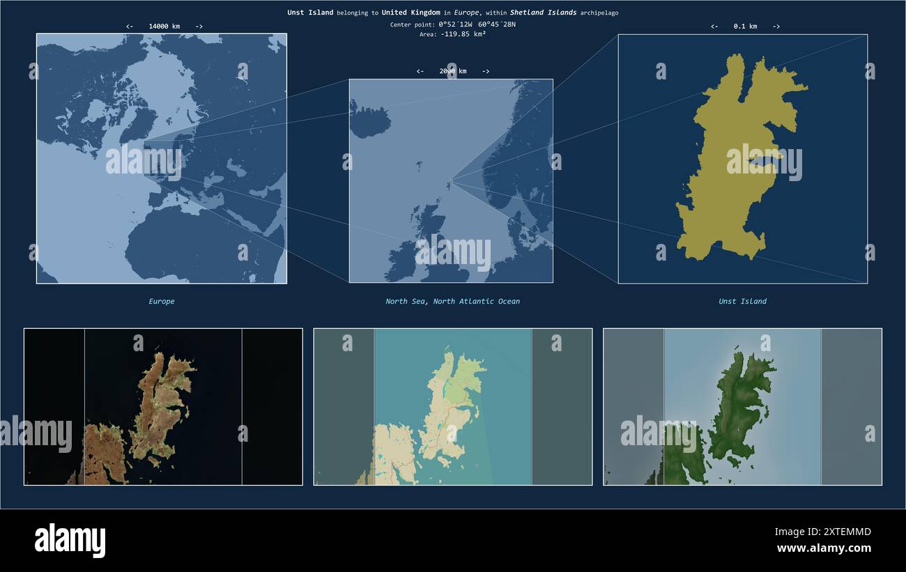 Unst Island in the North Sea - belonging to United Kingdom. Described ...