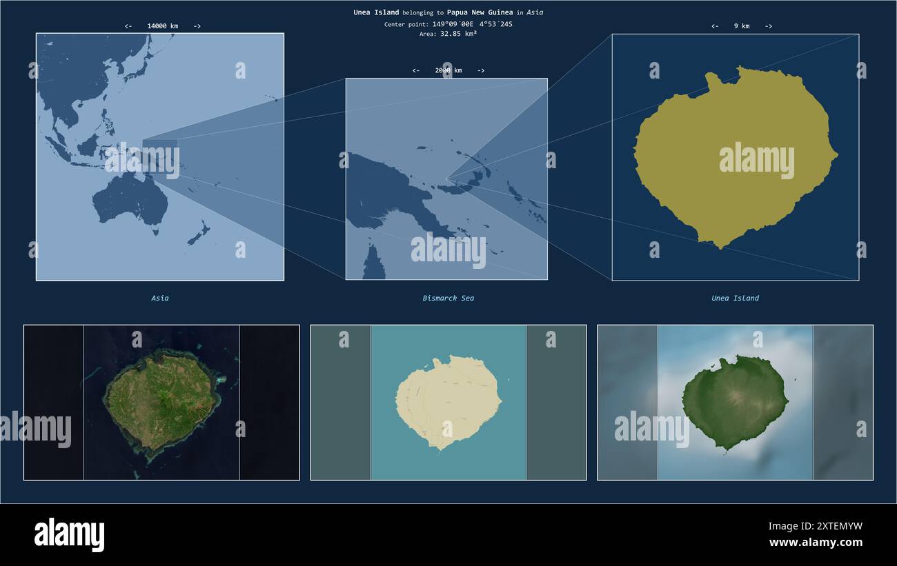 Unea Island in the Bismarck Sea - belonging to Papua New Guinea ...
