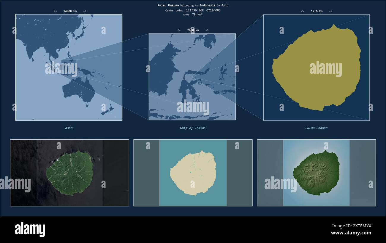 Pulau Unauna in the Gulf of Tomini - belonging to Indonesia. Described ...