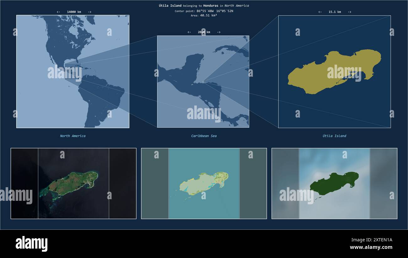 Utila map hi-res stock photography and images - Alamy