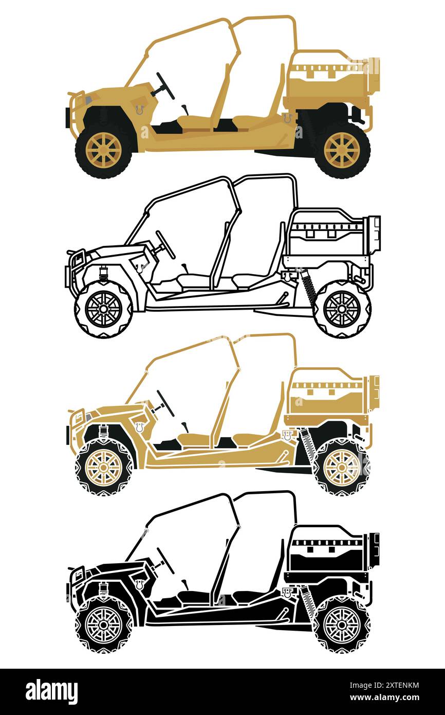 Tactical military vehicle LTV vector illustration Stock Vector Image ...