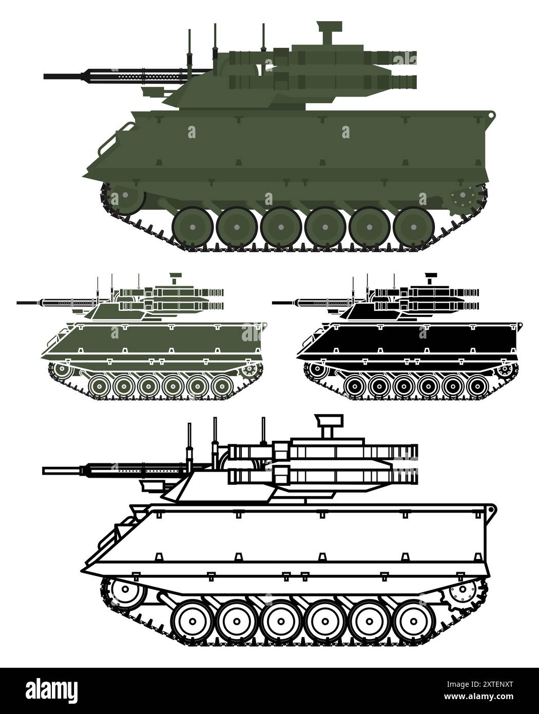 Unmanned ground vehicle UGV tank vector illustration Stock Vector Image ...