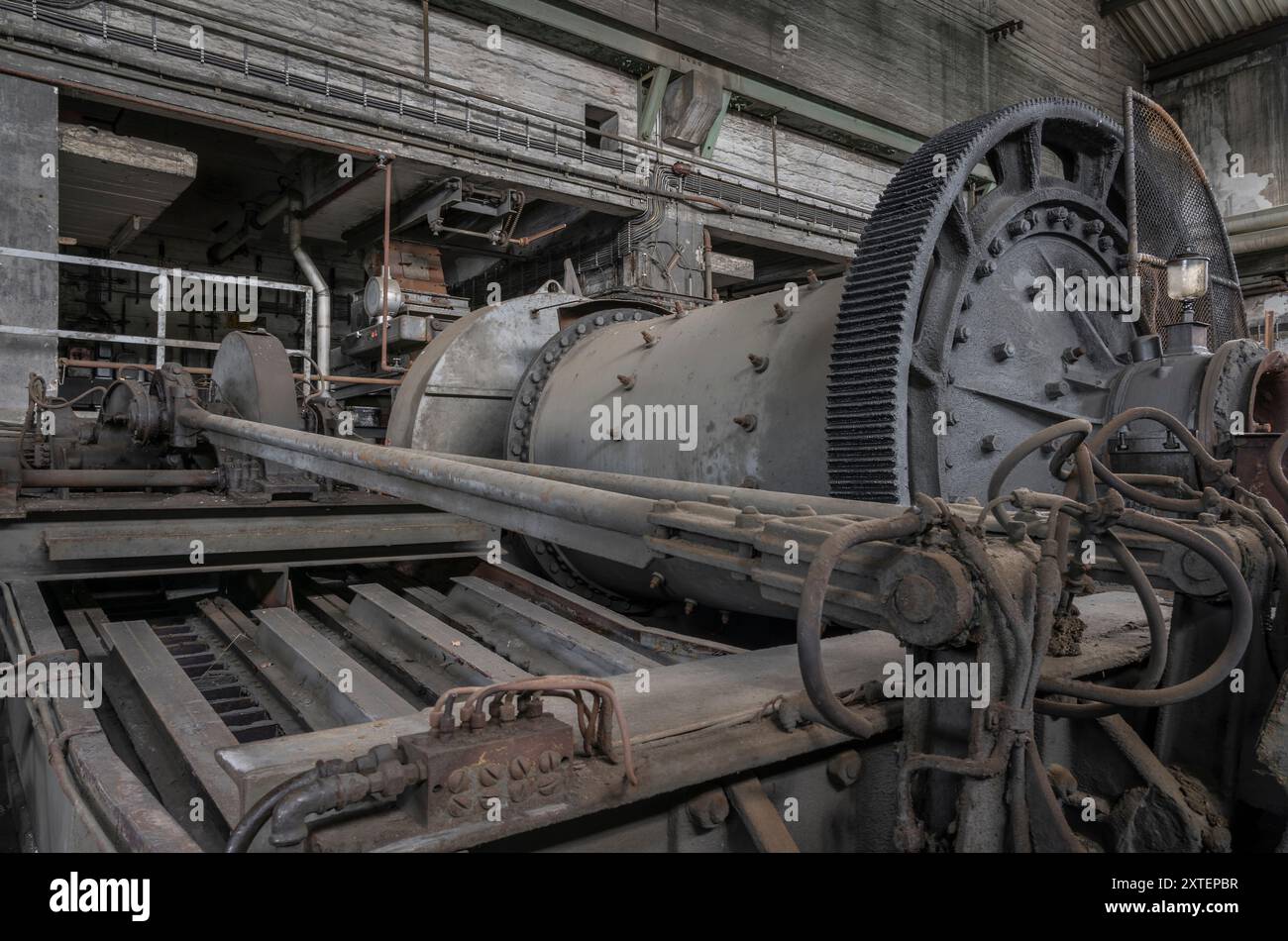 historic machinery of a abandoned mining site Stock Photo - Alamy