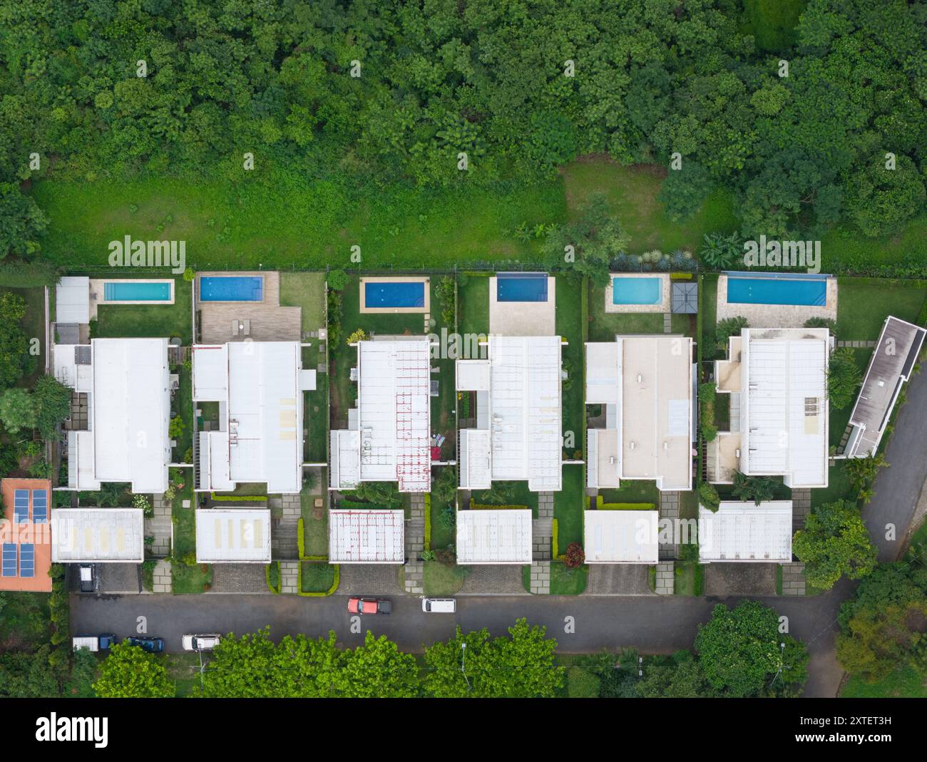 Aerial view urban neighbourhood next hi-res stock photography and ...