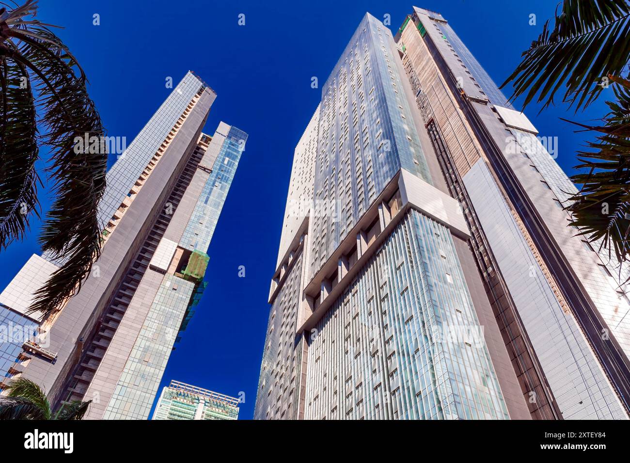 Makati city landscape, buildings, architecture and skyline around Ayala ...
