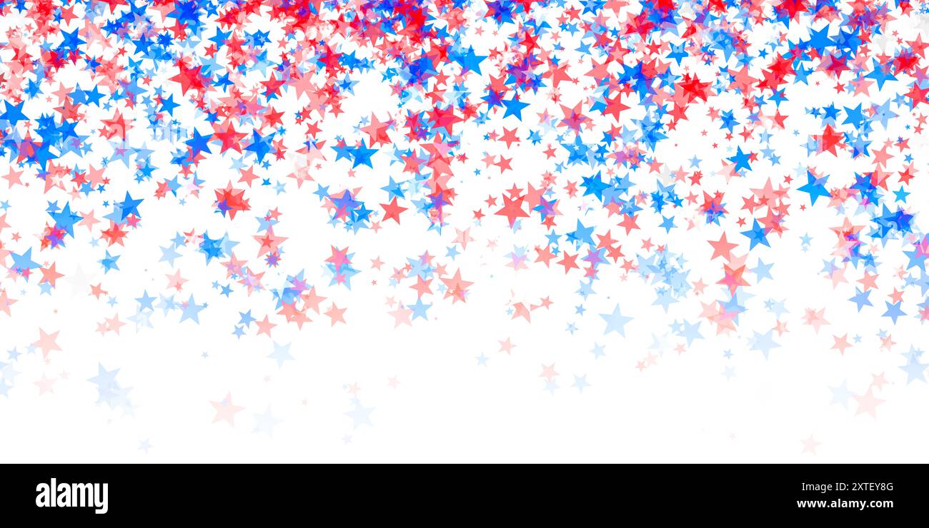 Red white blue stars falling hi-res stock photography and images - Alamy